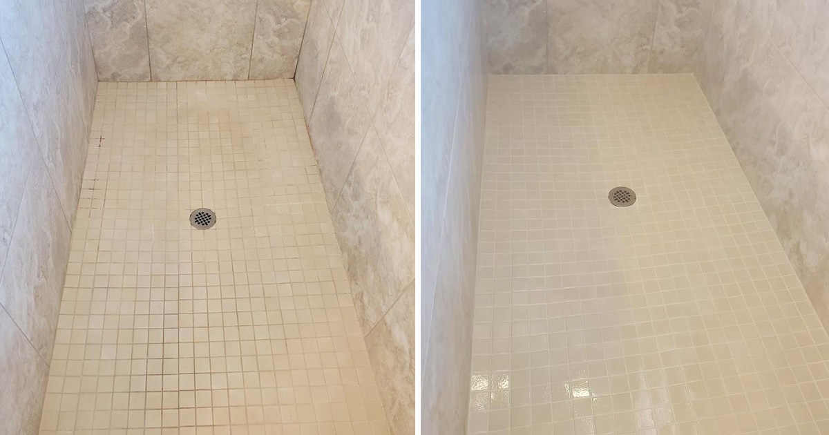 Our Tucson Grout Sealing Crew Makes This Shower Look Better than Ever